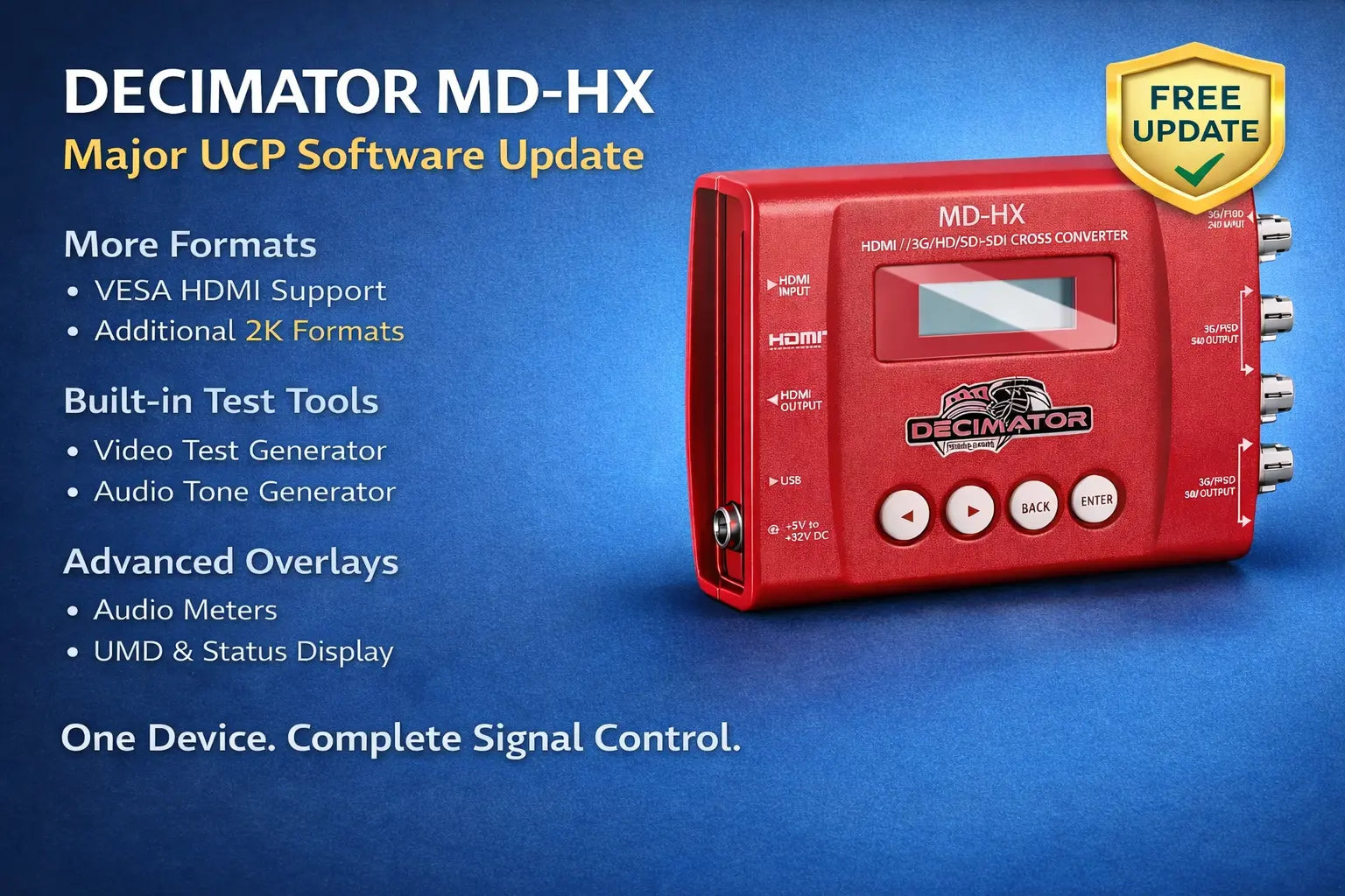 Decimator MD-HX Update – New Features & UCP Upgrade – Videoguys Australia