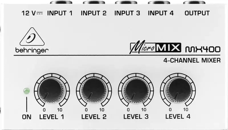 Behringer Micromix MX400 Ultra Low Noise 4 Channel Line – Videoguys ...
